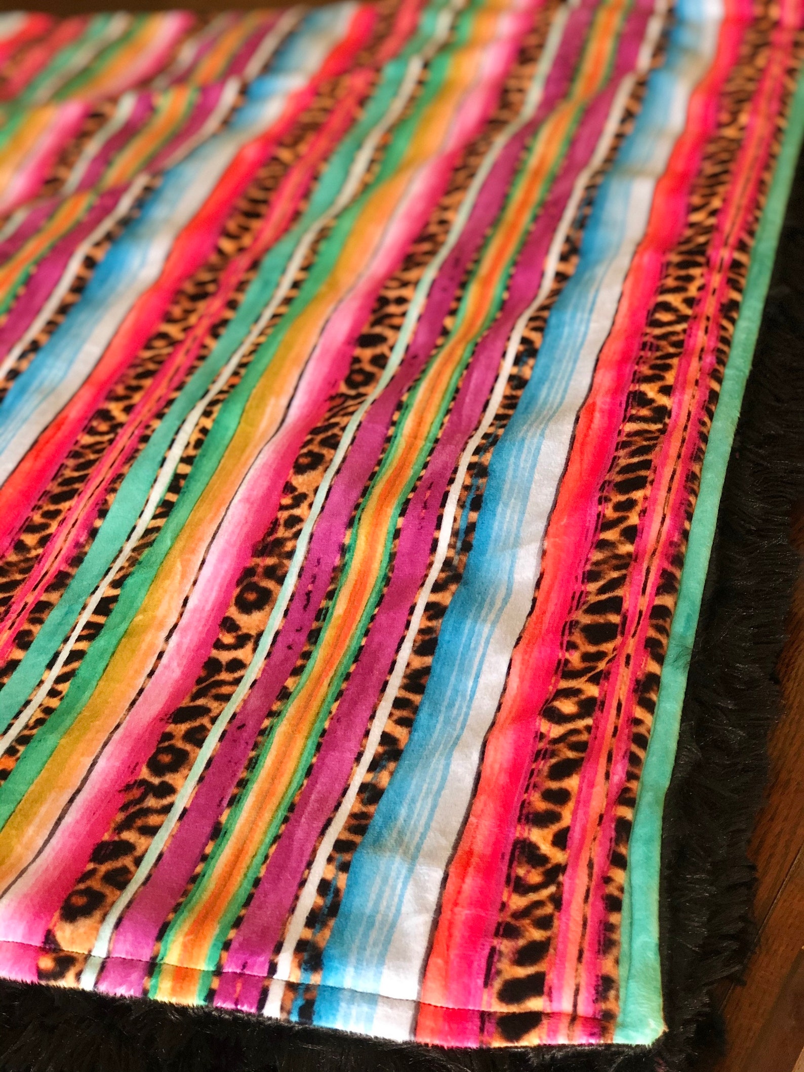 Sassy Serape & Leopard Blanket | Etsy