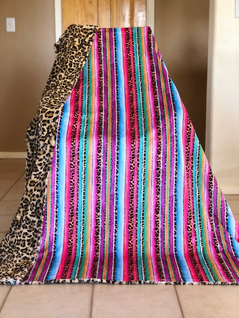 Sassy Serape & Leopard Blanket - Etsy