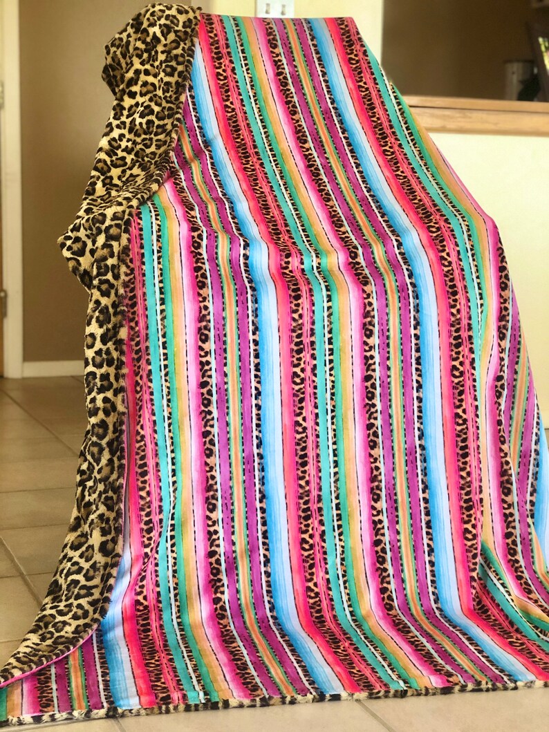 Sassy Serape & Leopard Blanket - Etsy