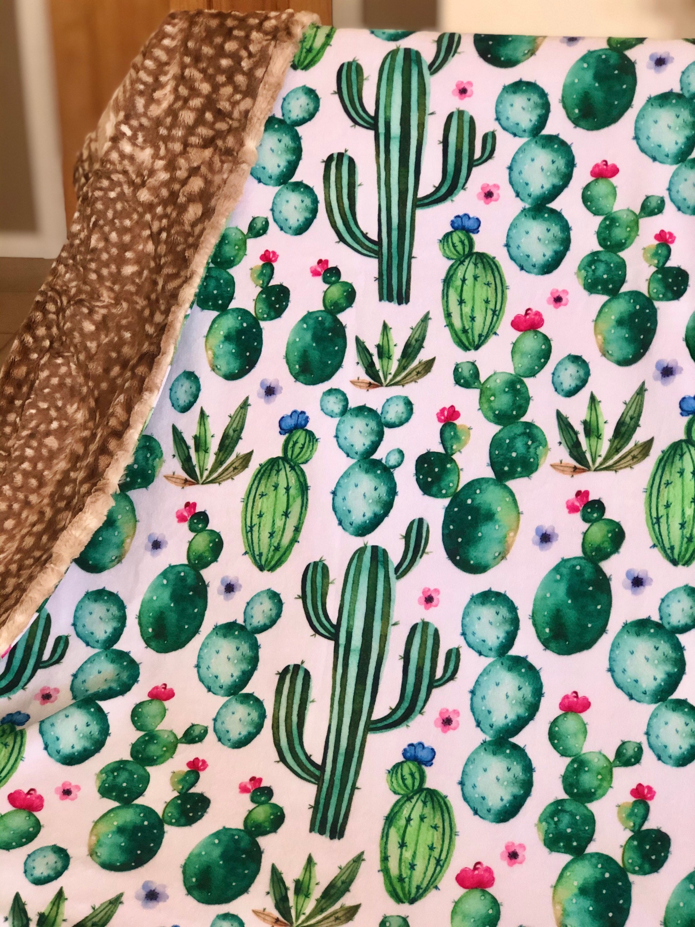 Cactus Succulent & Fur Blanket | Etsy