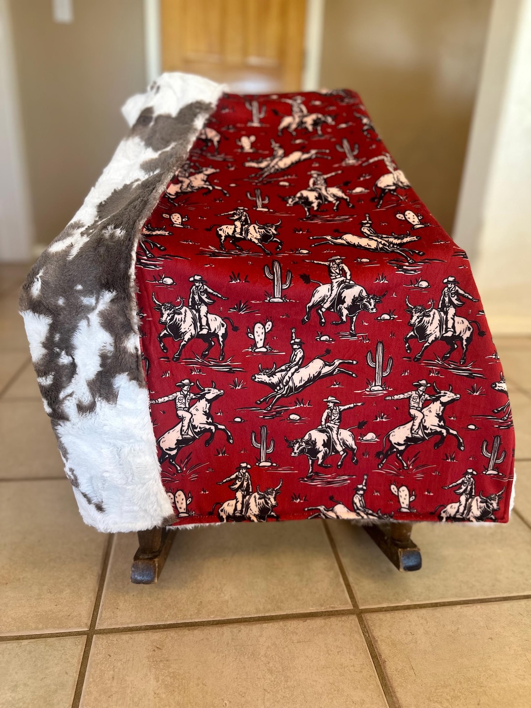 The Bull Riding Blanket / Bull Rider, Bulls, Rodeo, Baby Bull Rider ...