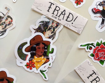 Skull & Sparrow Tattoo Sticker Black and White - Etsy