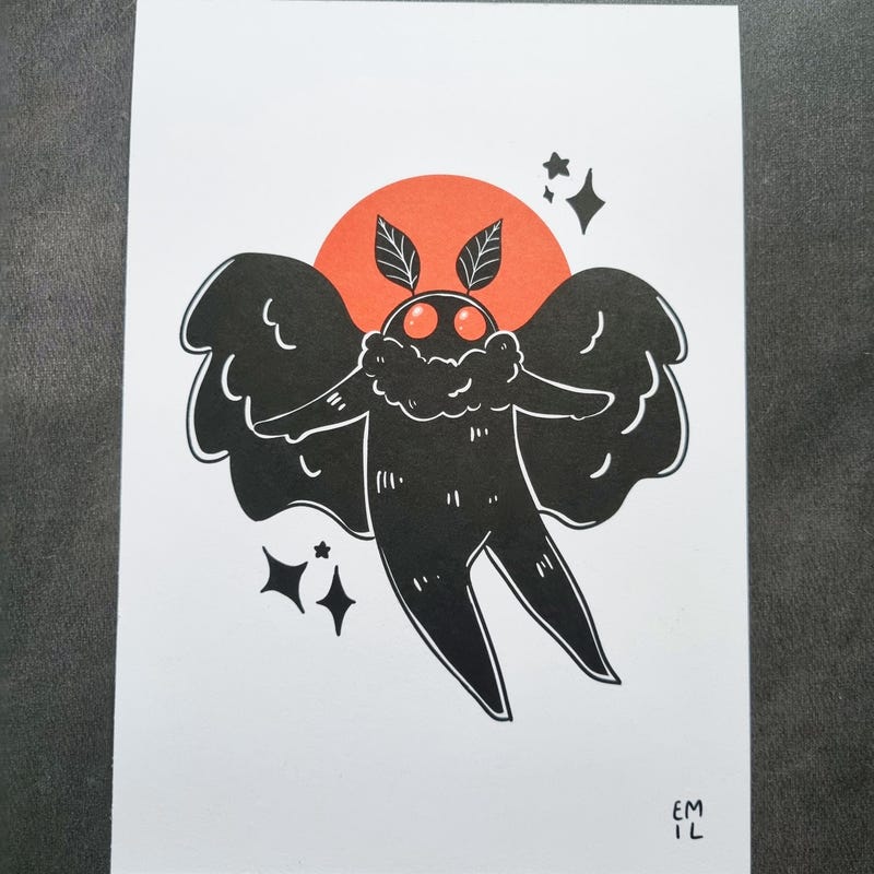 Cute Mothman Art - Etsy