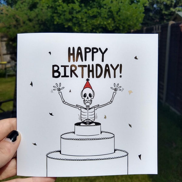 Funny Skeleton Card - Etsy