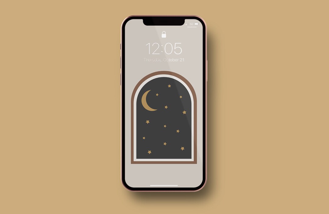 Moon and Stars Window View iPhone Wallpaper | Goodnight Moon Phone ...