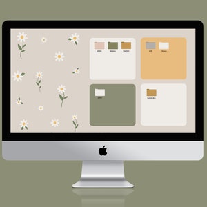 Spring Daisy Desktop Wallpaper Organizer + Matching Folder Icons ...