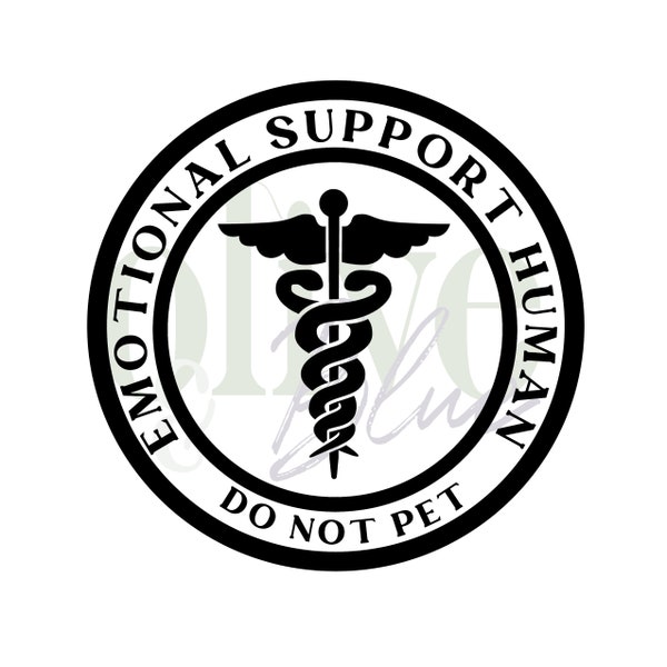 Emotional Support Human Svg - Etsy