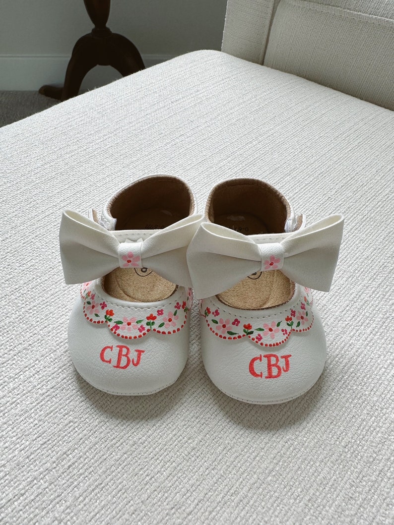 Monogrammed Mary Jane Baby Shoes, Monogrammed Baby Shoes, Personalized ...