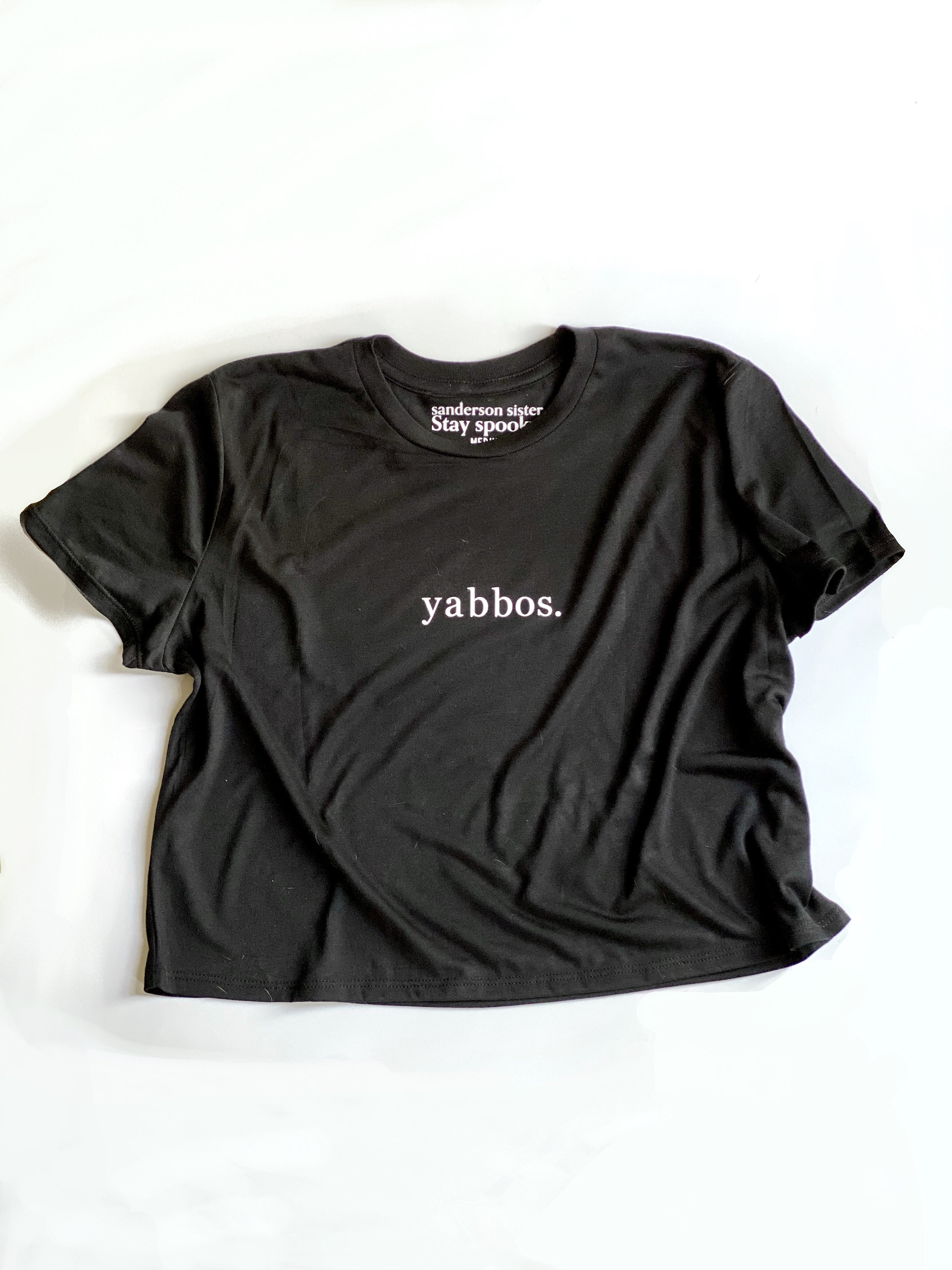 Yabbos - Hocus Pocus Spooky Witty Witch Vibes Black Halloween Crop ...