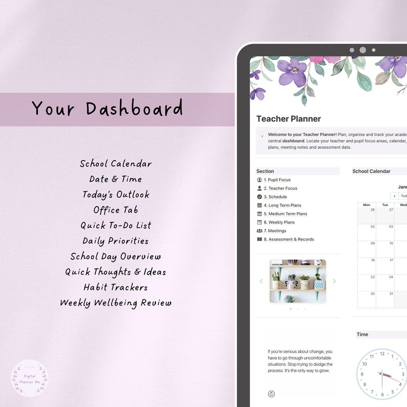 Notion Template, the Digital Teacher Planner, Undated 2022 - 2023, iPad ...