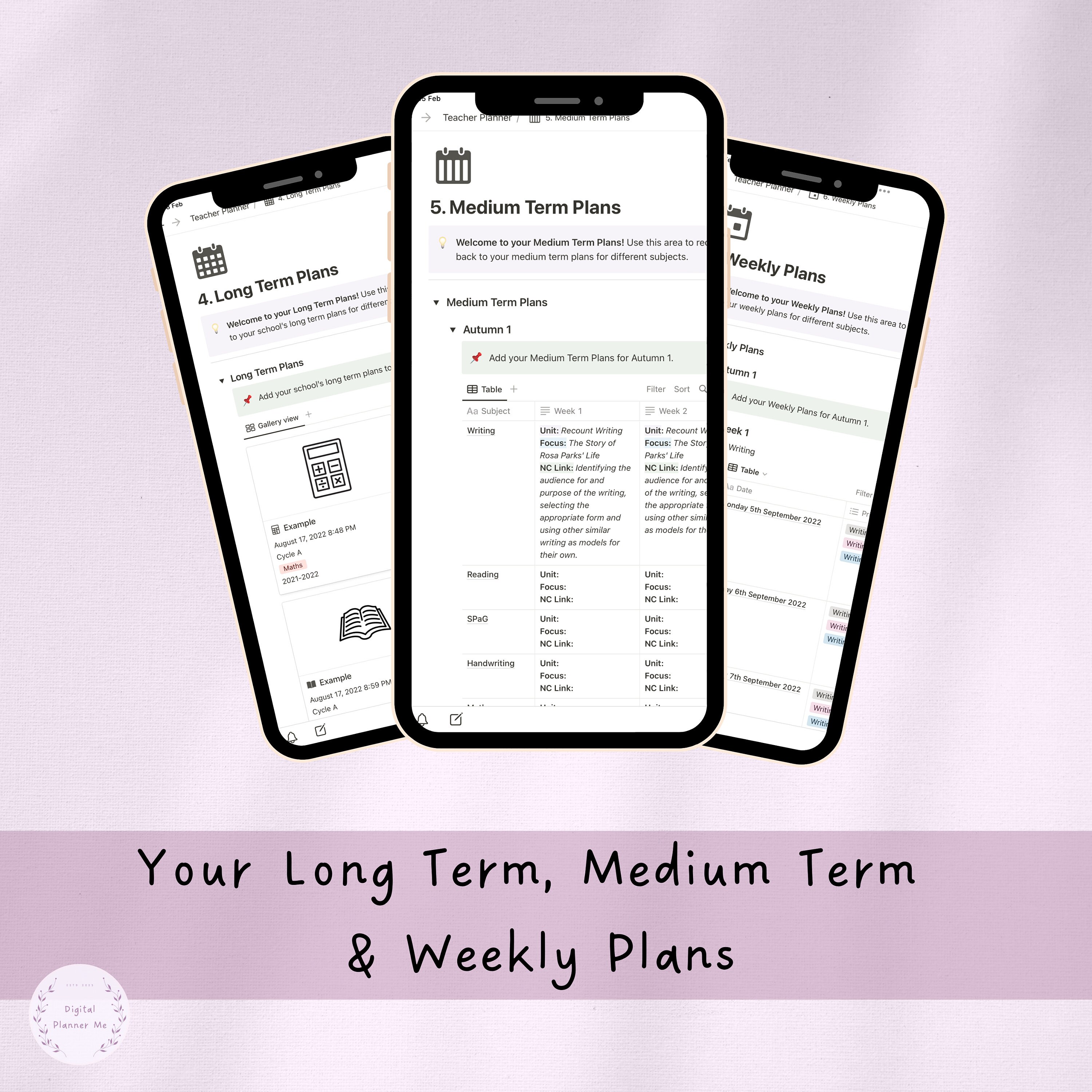 Notion Template, the Digital Teacher Planner, Undated 2022 - 2023, iPad ...