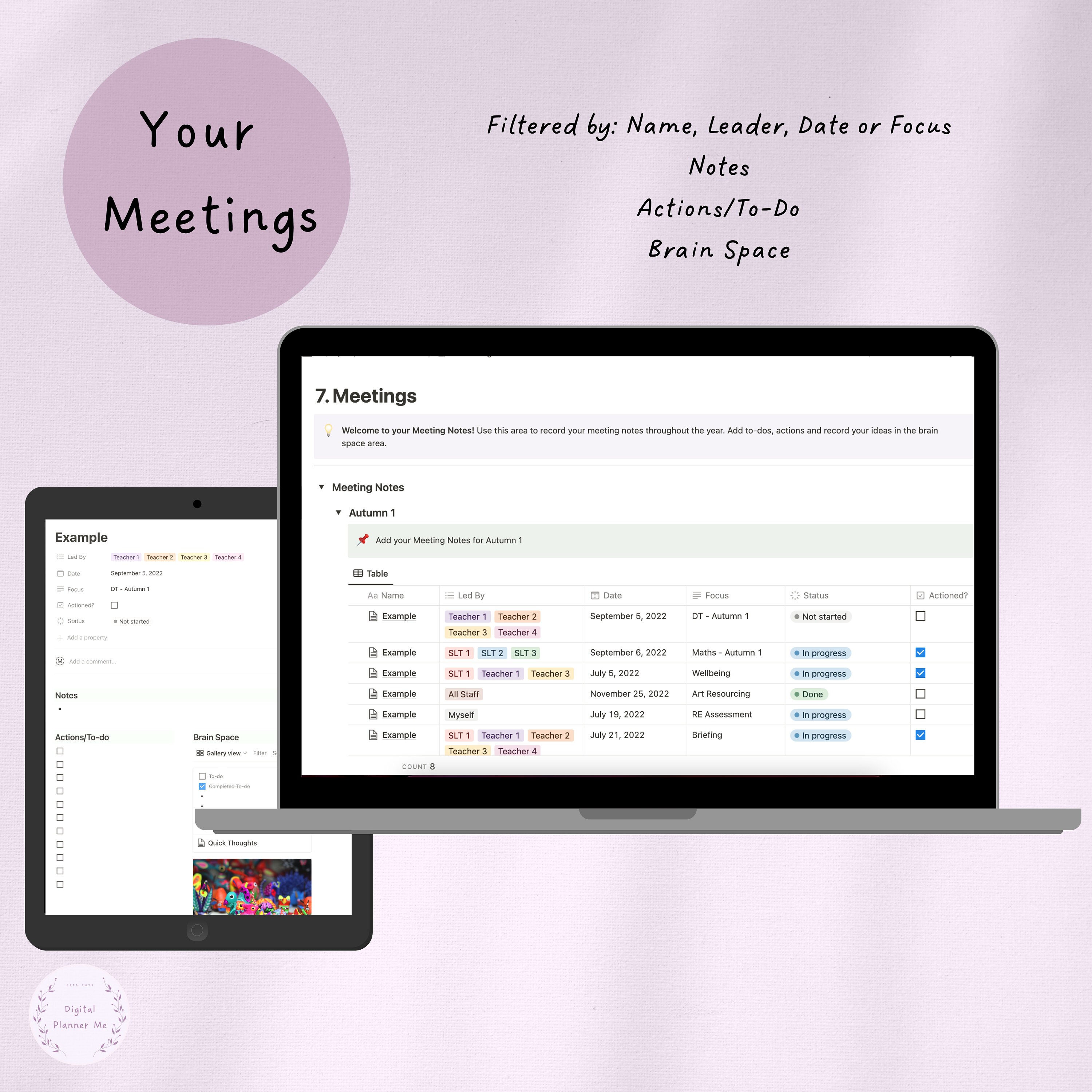 Notion Template, the Digital Teacher Planner, Undated 2022 - 2023, iPad ...