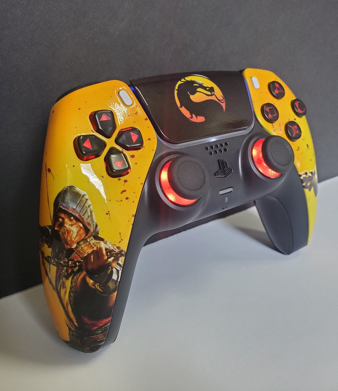 Ps5 Mortal Kombat 11 Scorpion controller | Etsy