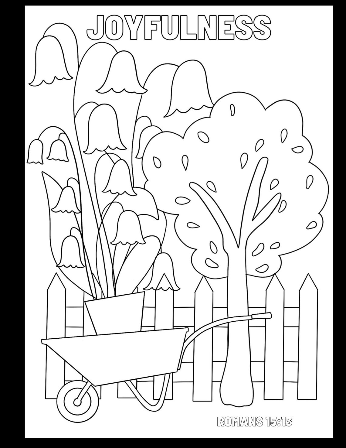 Growing Godly Character Digital Coloring Pages Girls Flowers - Etsy