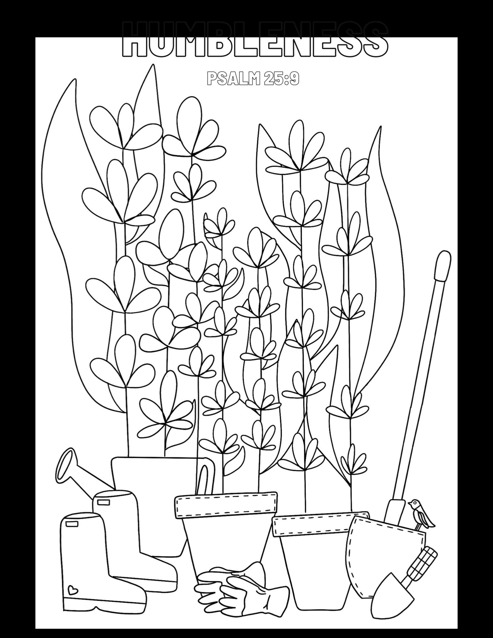 Growing Godly Character Digital Coloring Pages Girls Flowers - Etsy