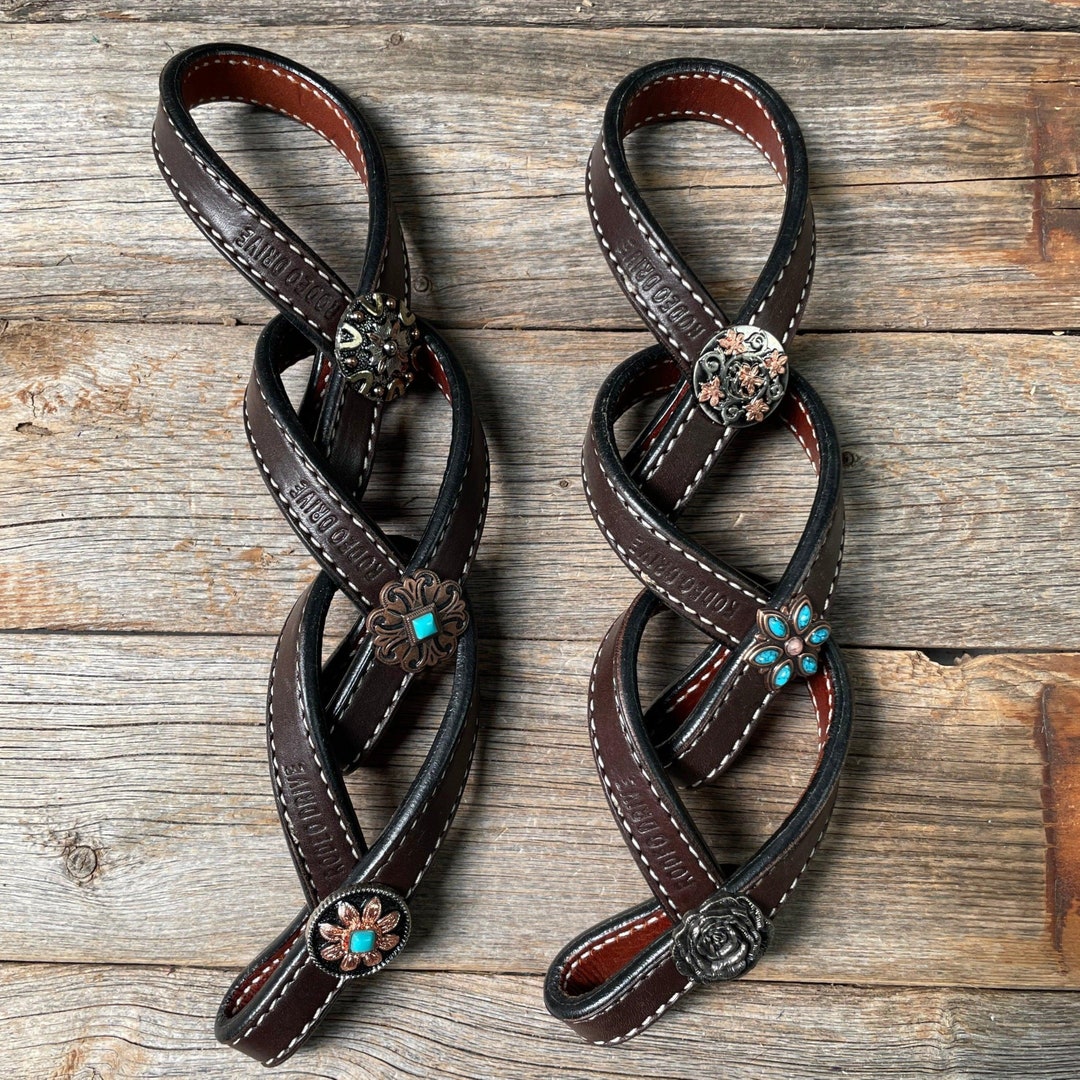 Western Dark Oil Rustic Tie Down Keepers - Etsy