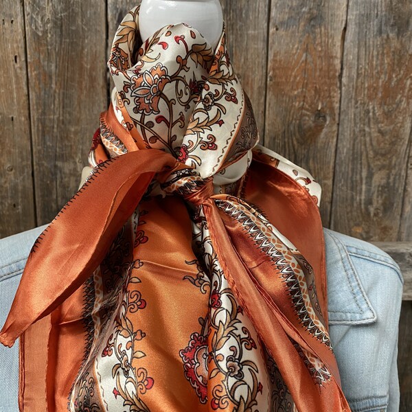 Burnt Orange Scarf - Etsy