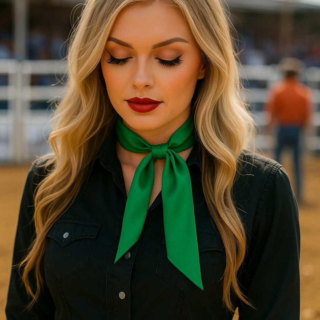 Green Western Skinny Mini Wild Rag Scarf / Cowgirl Necktie #TW310 - Etsy