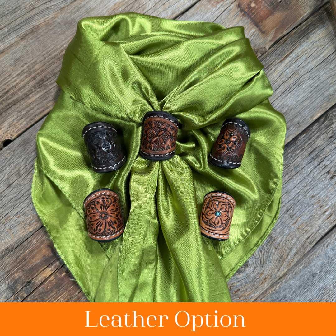 35x35" Solid Light Green Wild Rag / Scarf WRS22 - Tooled Leather Wild ...