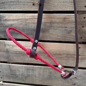 Red Single Rope Noseband Lariat With Leather Hanger #HAN103 - Etsy