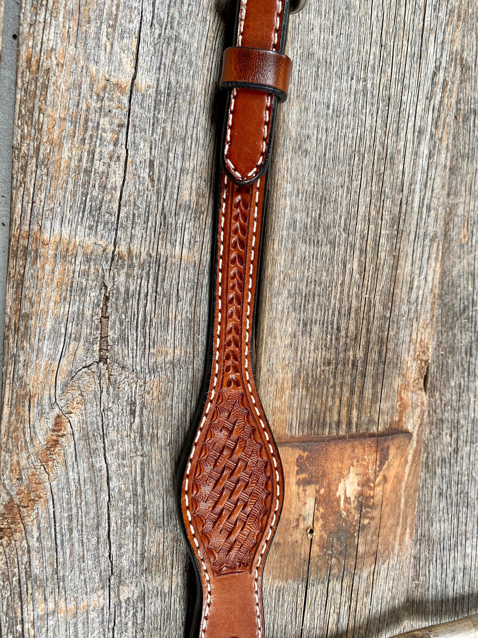 Basketweave Medium Oil One Ear Headstall / Bridle Perfect for - Etsy