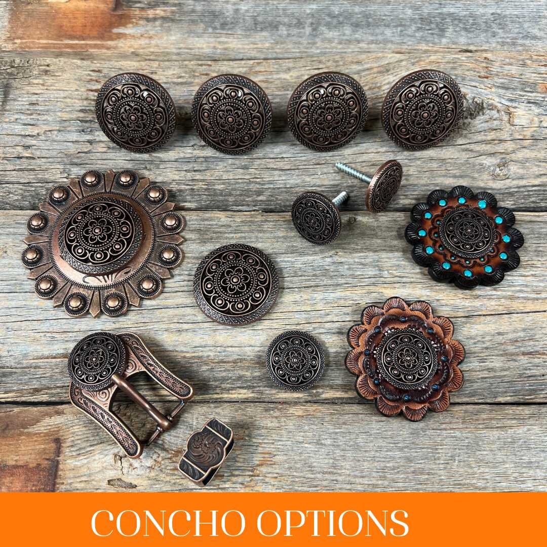 Copper Intricate Engraved Western Concho W224 - Etsy