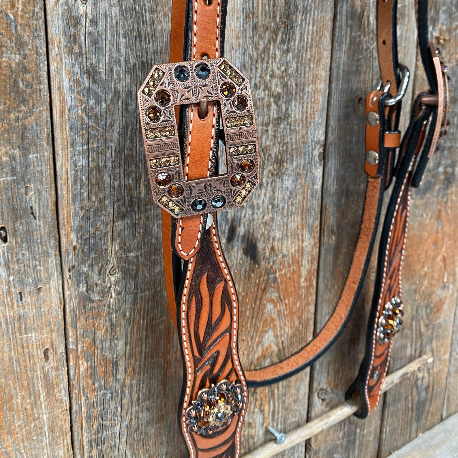 Zebra Jet and Topaz Browband / Breastcollar Tack Set #BBBC544 - Etsy