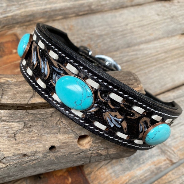 Turquoise Dog Collar - Etsy