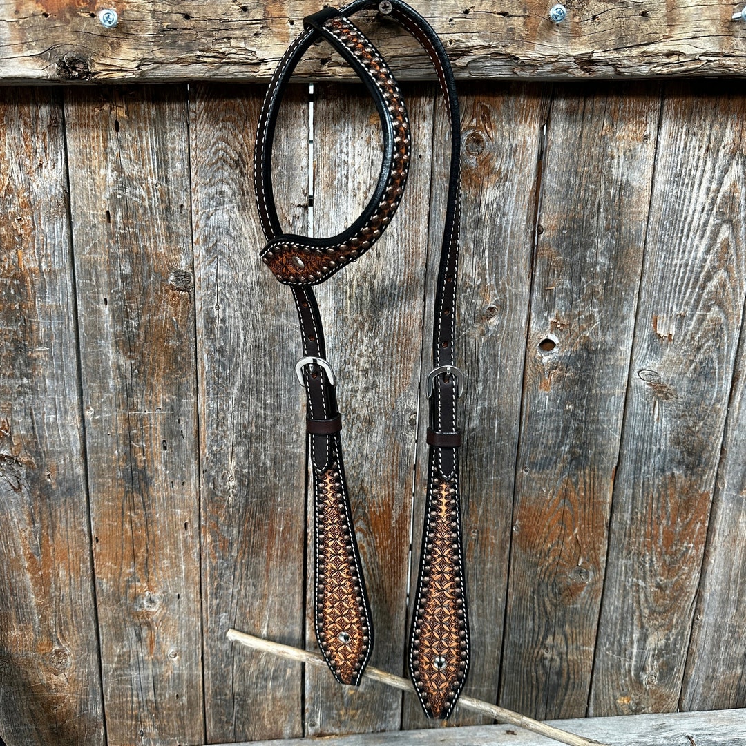 Two Tone Honeycomb One Ear Headstall/bridle #24330 - Etsy