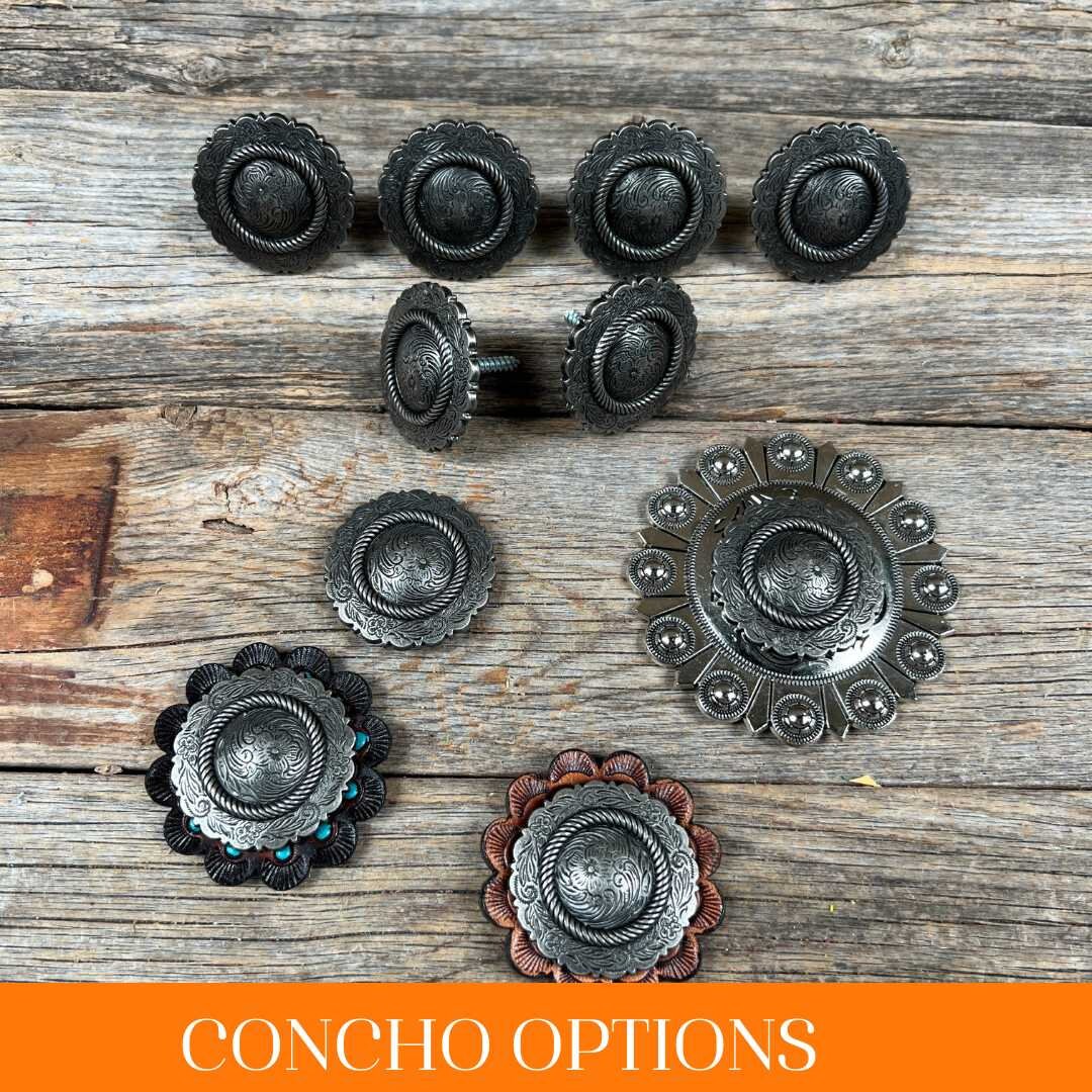 Antique Silver Round Western Concho W102 - Etsy