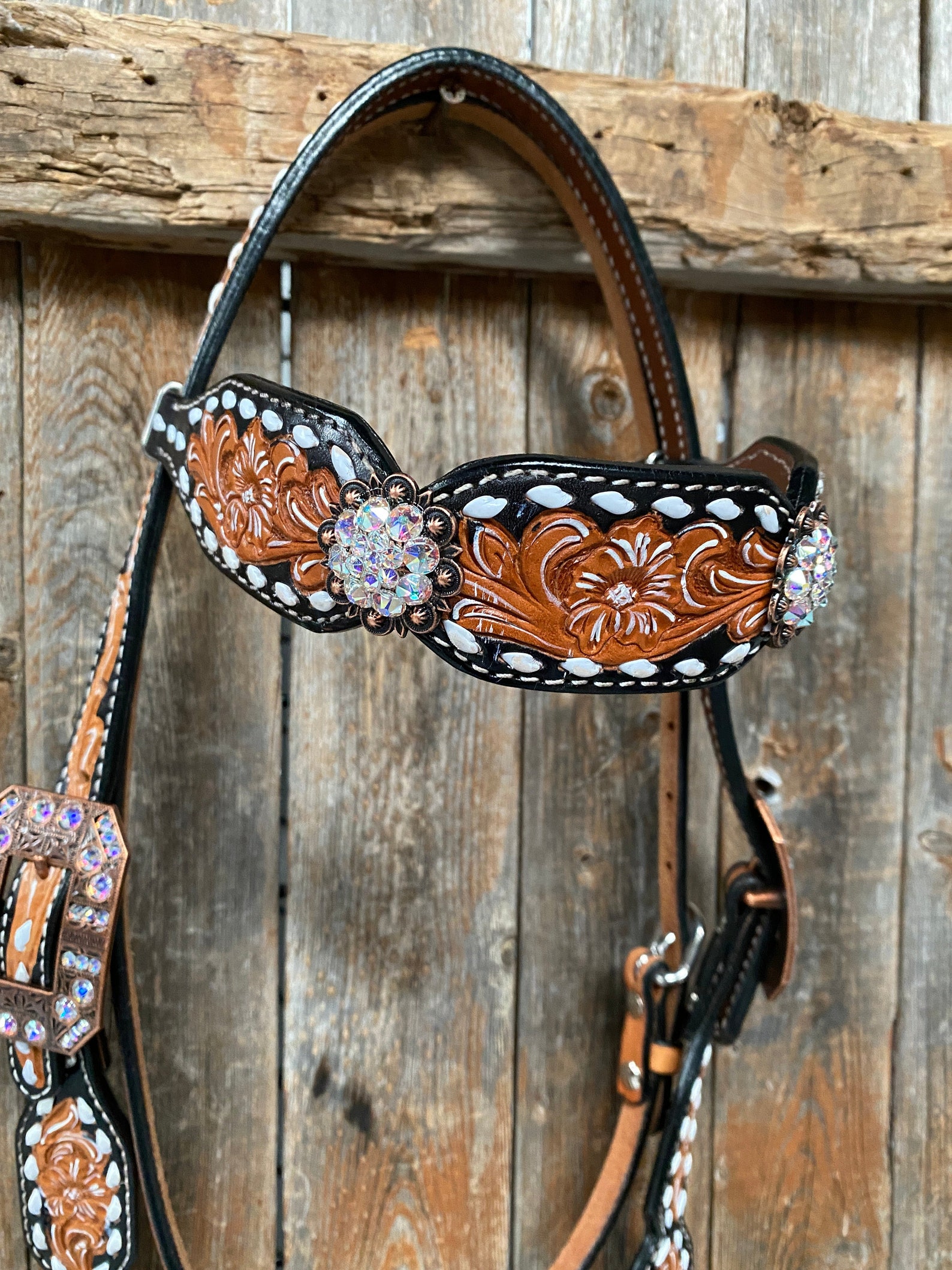 Classic AB Browband/one Ear Tack Set With Wither Strap - Etsy