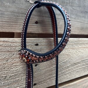Two Tone Honeycomb Copper Dot Jet, Champagne and Topaz Browband ...