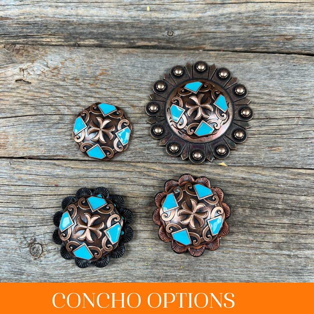 Copper Turquoise Western Concho W104 - Etsy