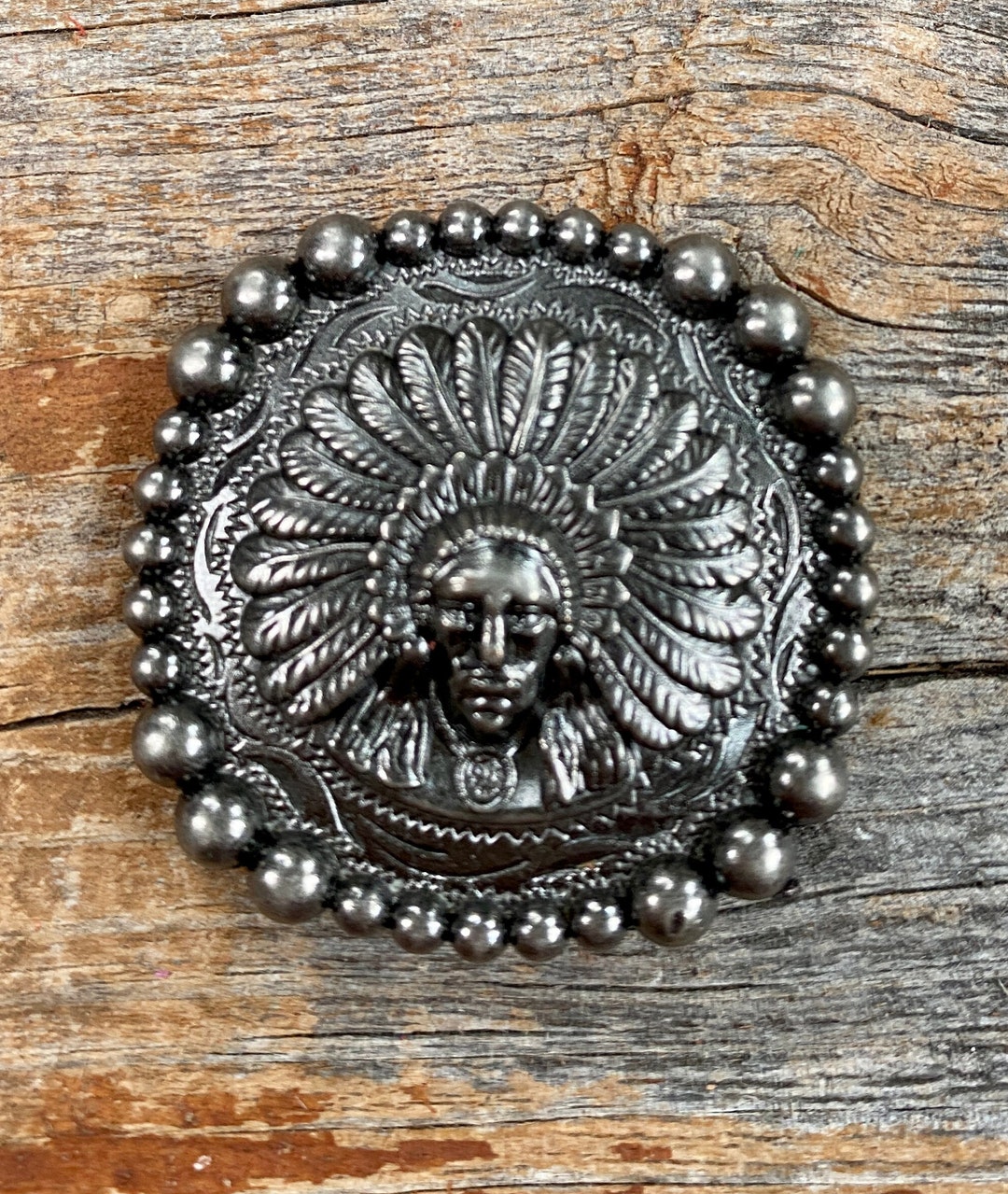 Antique Silver Native American Concho 1.5" W161AL - Etsy
