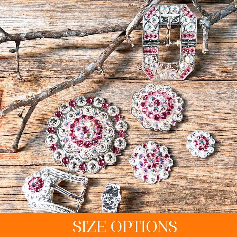 Silver and Pink Concho - Etsy