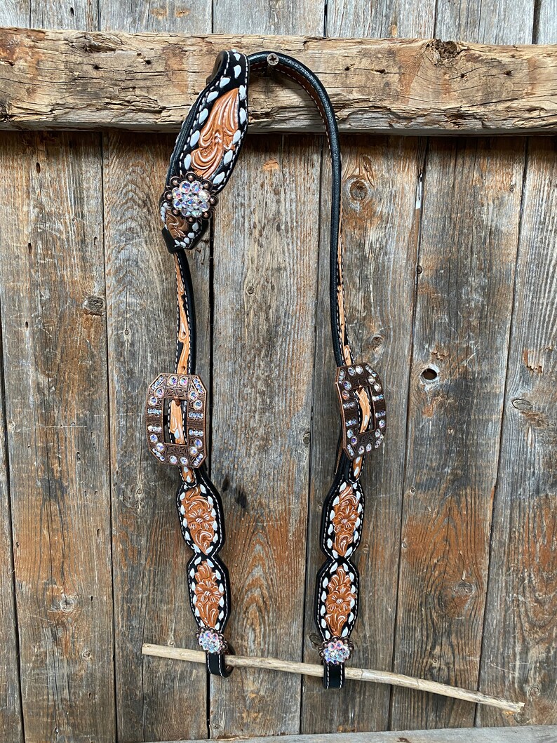 Classic AB Browband/one Ear Tack Set With Wither Strap - Etsy