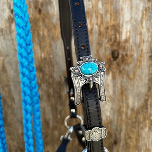 Floral Tooled Lariat & Leather Combo Halter LH107 - Etsy