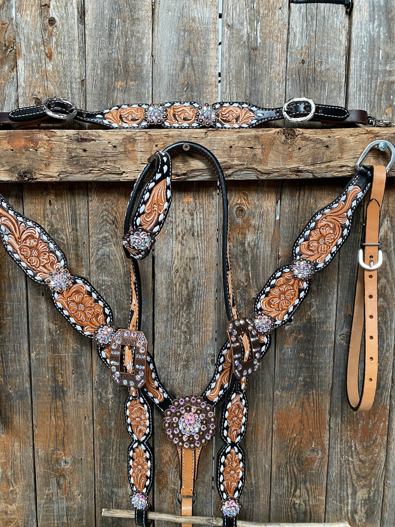 Classic AB Browband/one Ear Tack Set With Wither Strap - Etsy