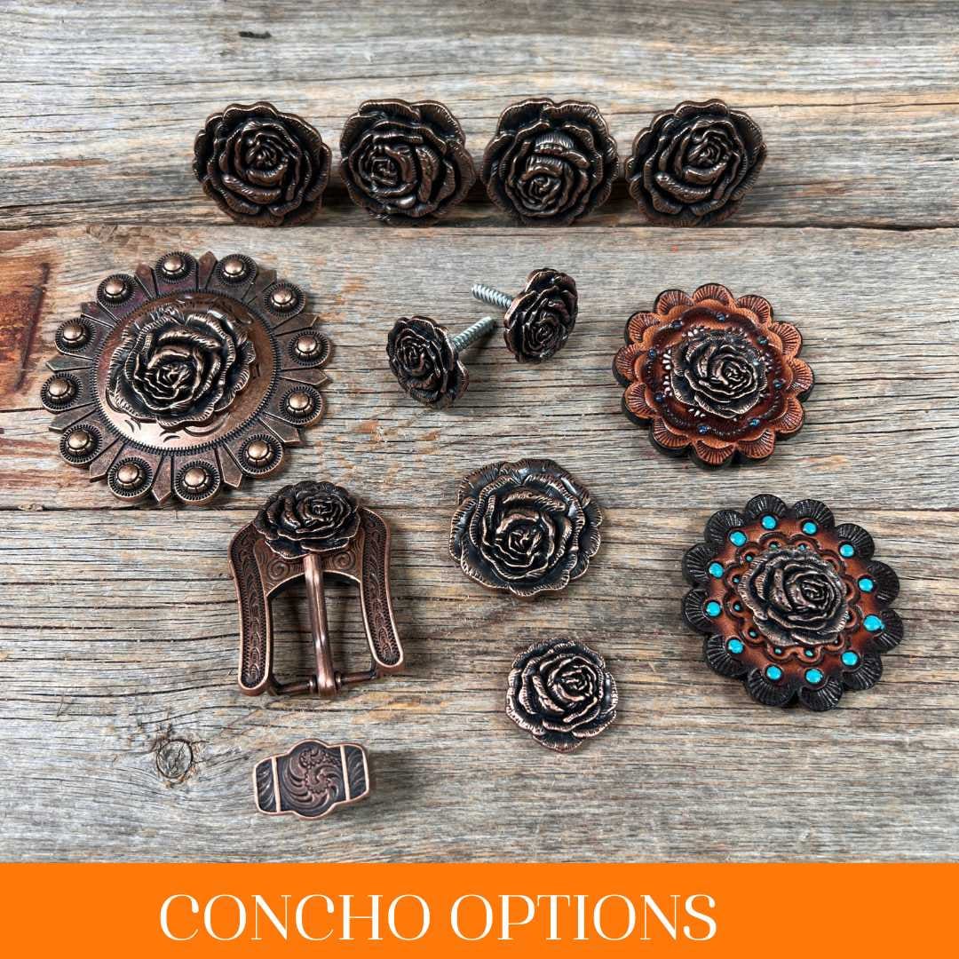 Copper Rose Western Concho W107 - Etsy