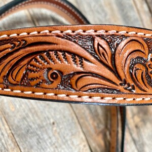 Light Oil Floral Tooled Buckaroo Style Browband Headstall / Bridle - Etsy