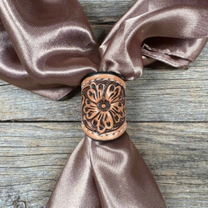 Tooled Leather Wild Rag Slides - Assorted - Etsy