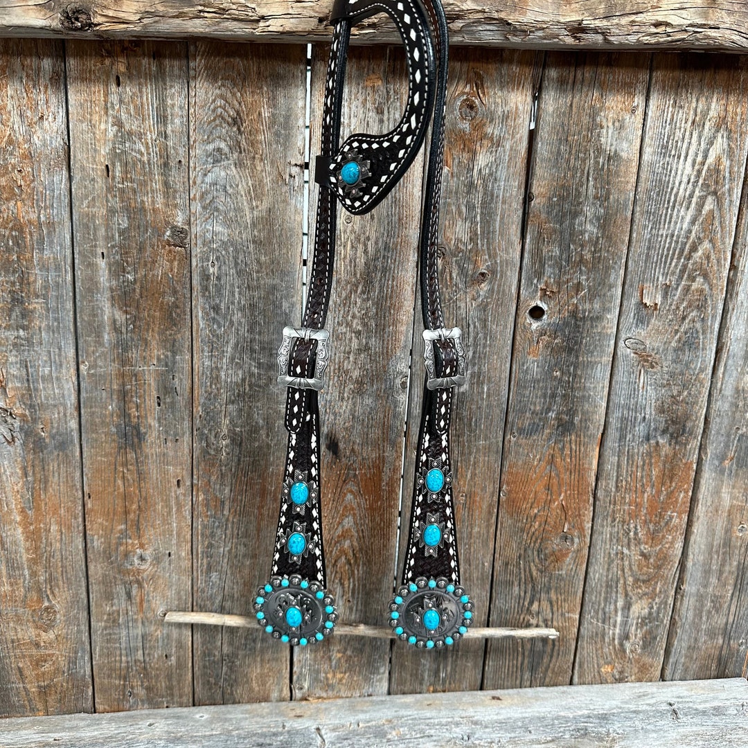 Buckstitch Southwest Turquoise Headstall / Bridle #OE119 - Etsy