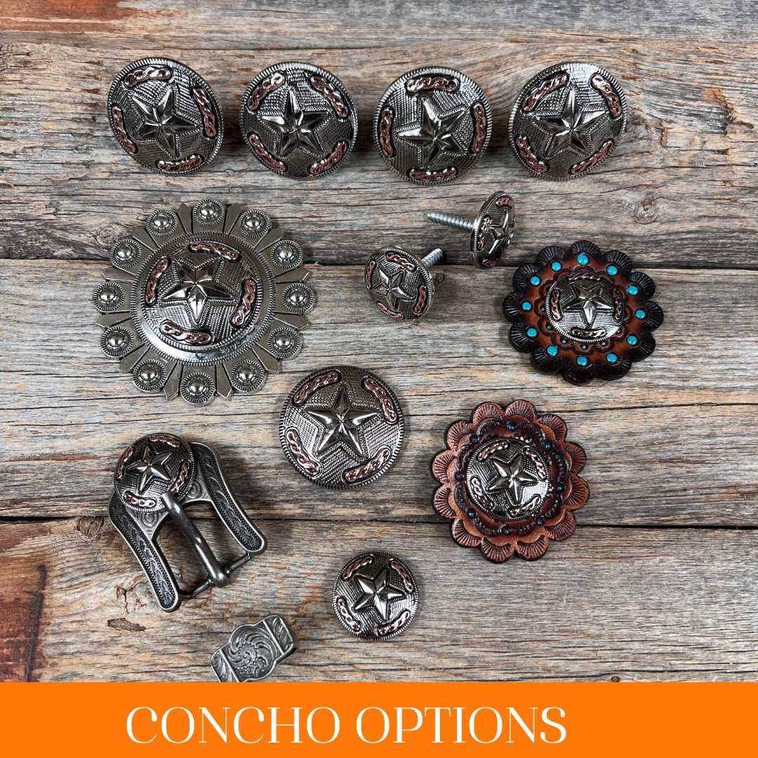 Antique Silver Texas Star Western Concho W187 - Etsy