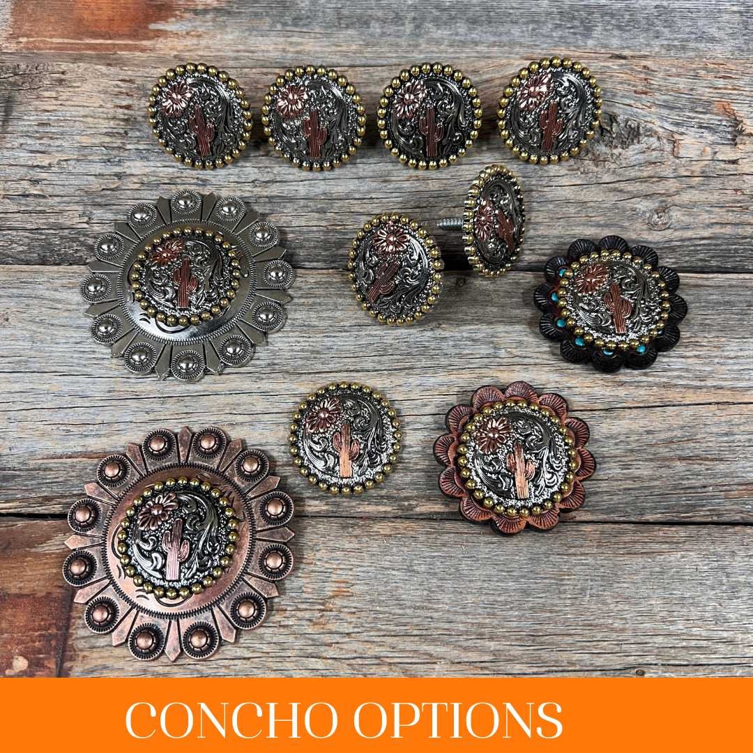 Cactus and Flower Western Concho W219 - Etsy