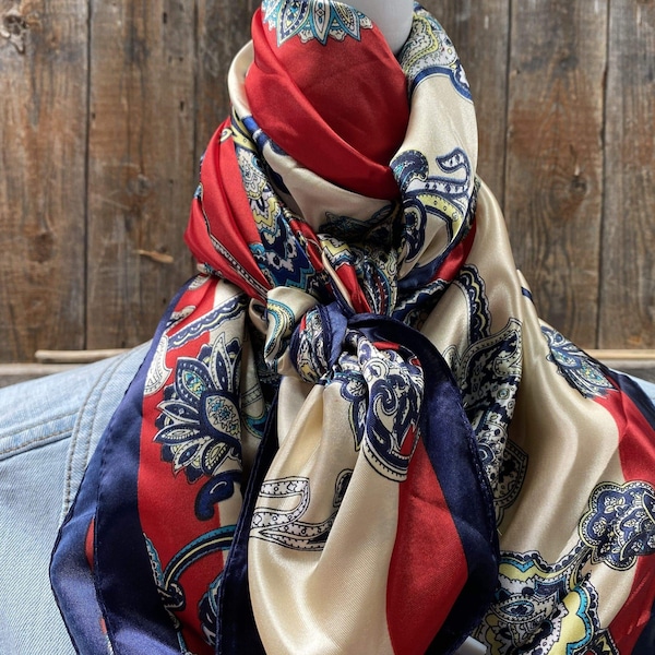 Red White Blue Scarf - Etsy