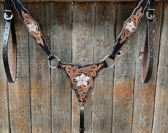 Two Tone Floral Triangle Gladiator Breastcollar FK137 - Etsy