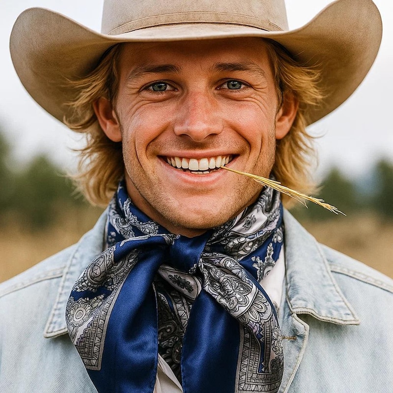 Wild Rag Mens Blue - Etsy