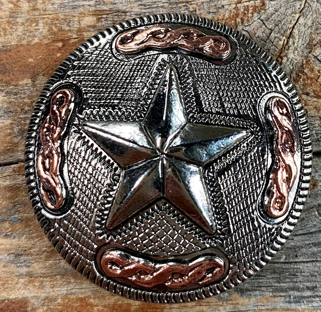Antique Silver Texas Star Concho 1.5 W187L - Etsy