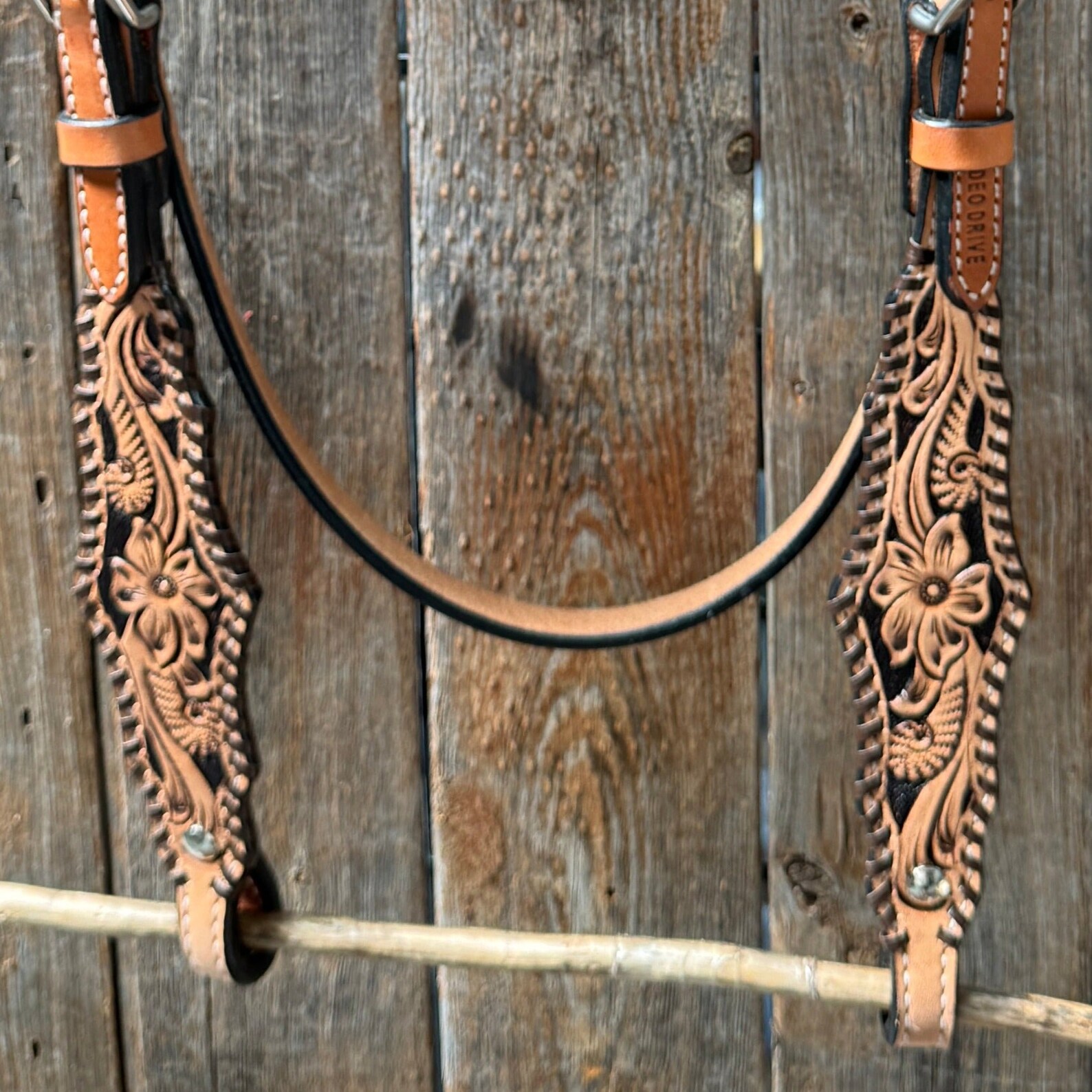 Light Oil Floral Whipstitch Browband Headstall / Bridle #24386 - Etsy
