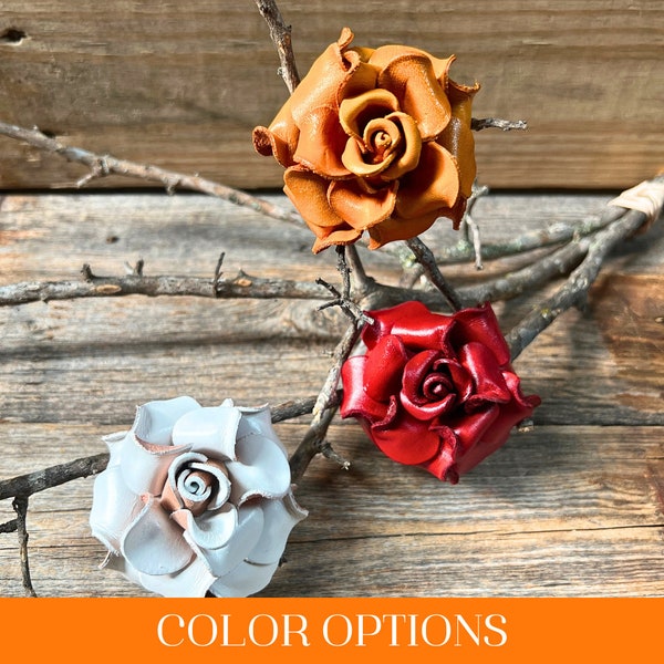 Leather Flowers - Etsy